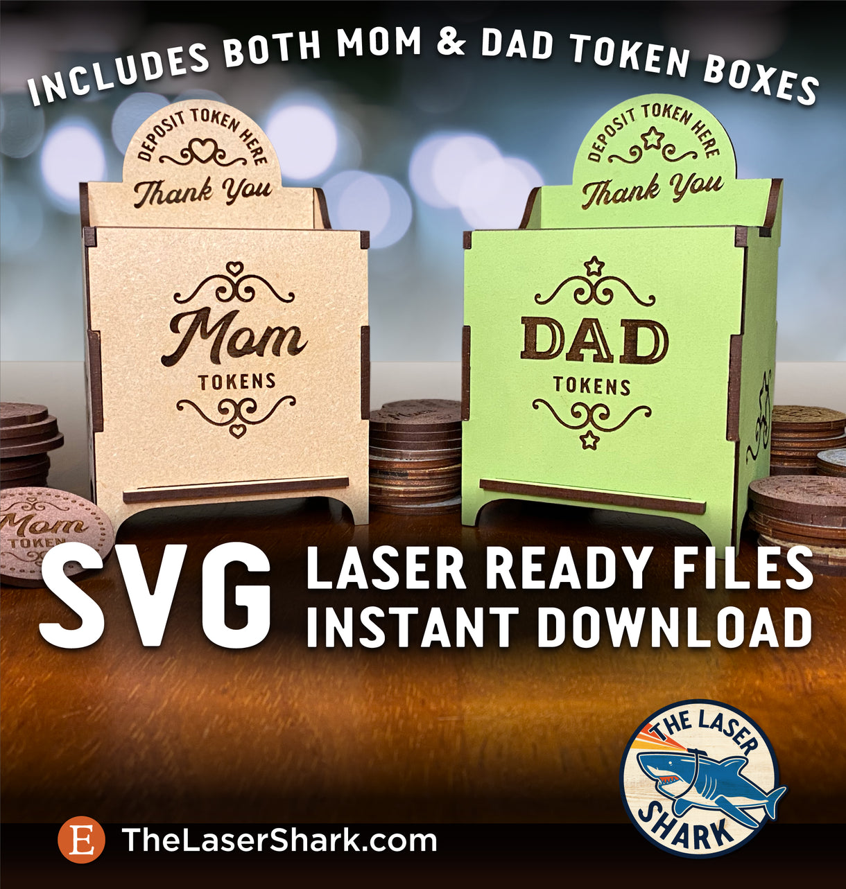 Mom & Dad Themed Token Boxes - Laser Cut Files - SVG – The Laser Shark