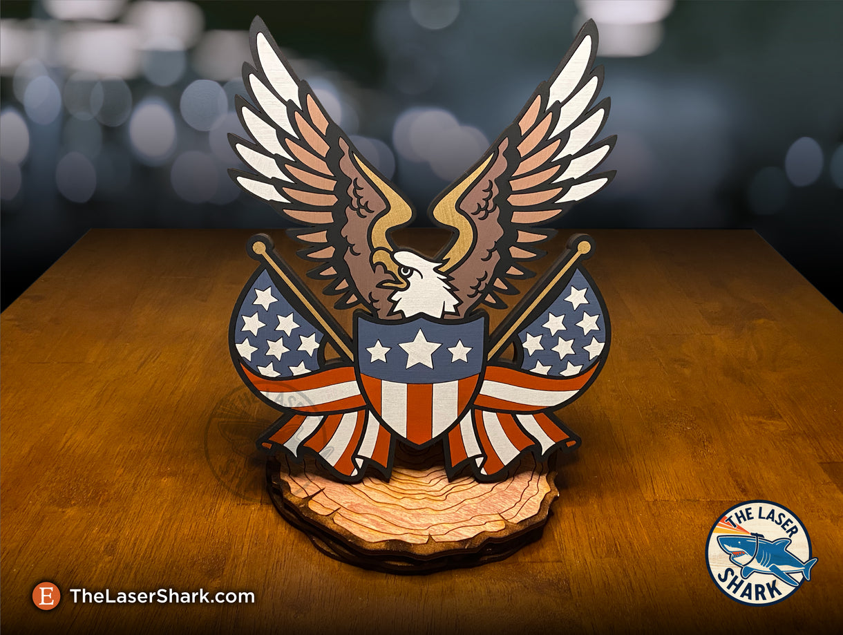 American Traditional Tattoo Eagle - Laser Cut Files - SVG – The Laser Shark