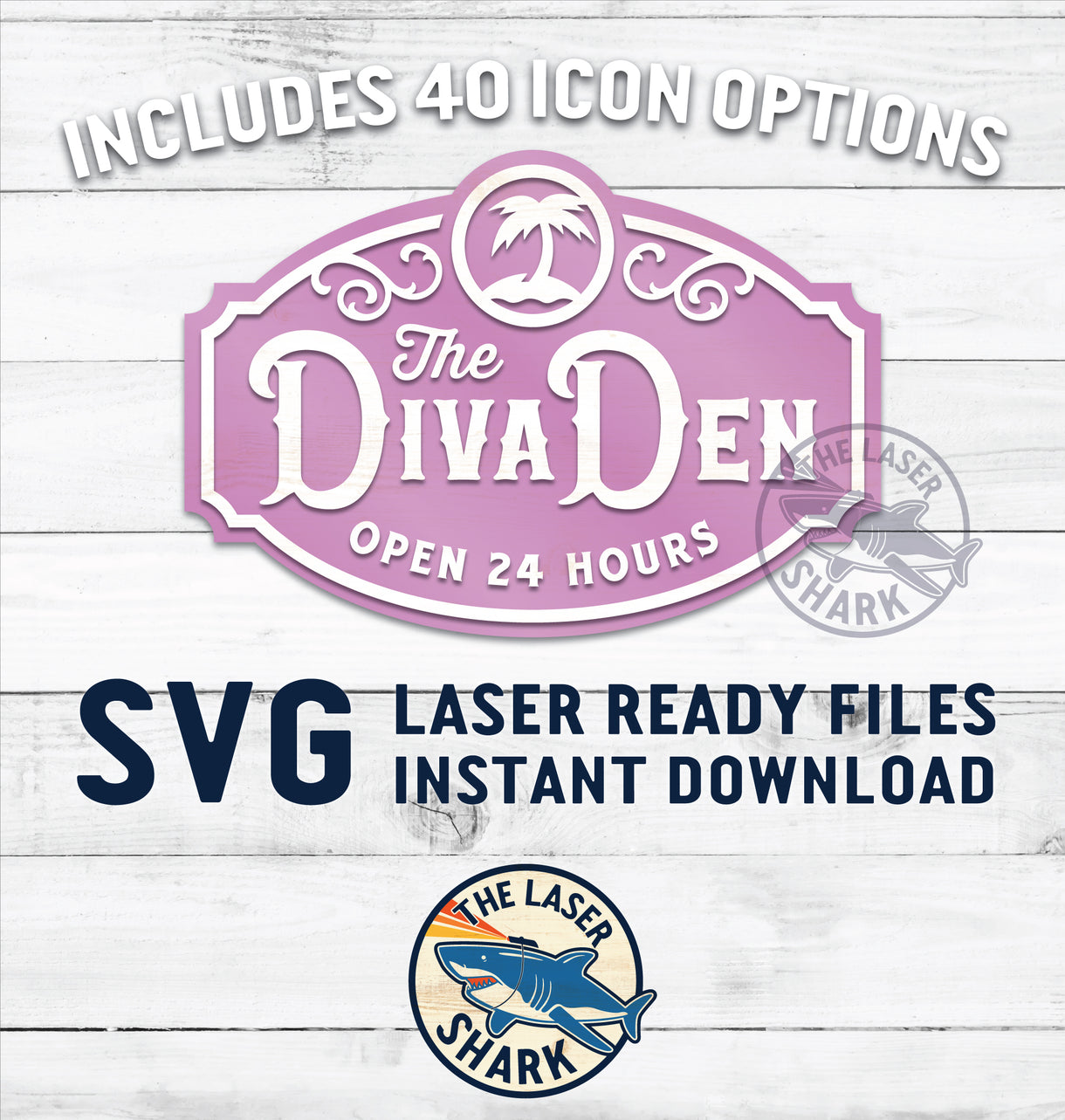 Diva Den Sign - Laser Cut Files - SVG – The Laser Shark