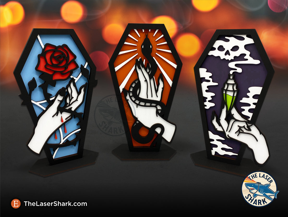 Witch Hand Coffins SET #2 - Laser Cut Files - SVG– The Laser Shark