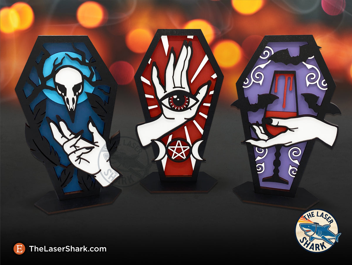 Witch Hand Coffins SET #3 - Laser Cut Files - SVG– The Laser Shark