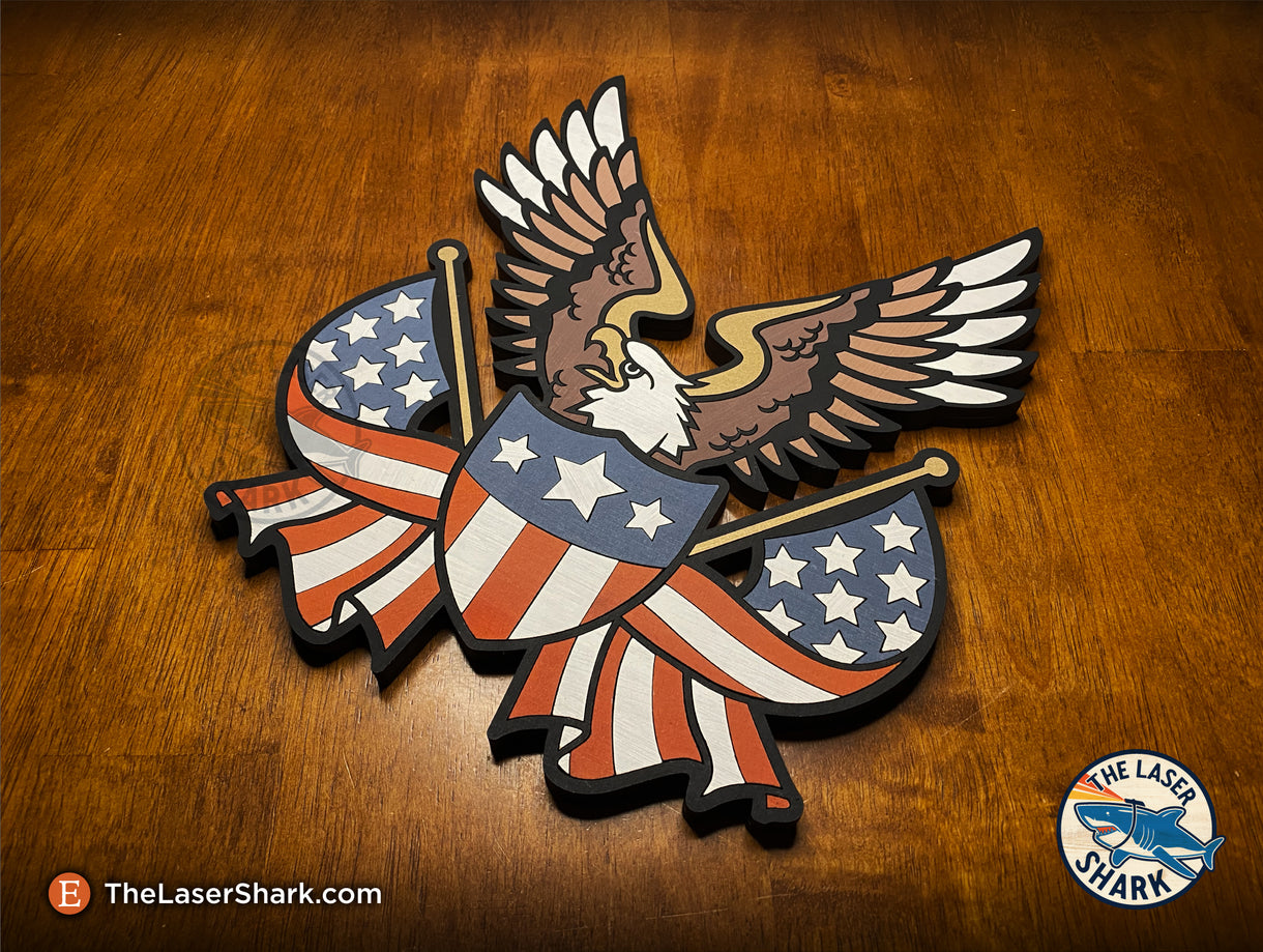 American Traditional Tattoo Eagle - Laser Cut Files - SVG – The Laser Shark