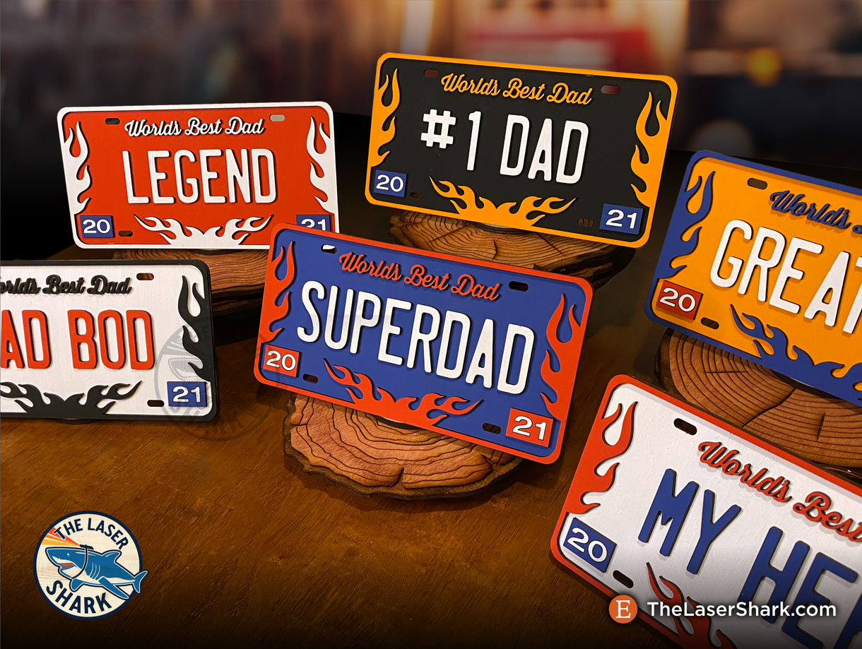 Dad Themed License Plates - Laser Cut Files - SVG – The Laser Shark