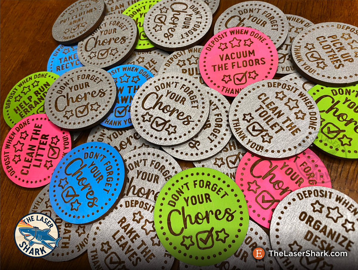 Chore Tokens - Laser Cut Files - SVG– The Laser Shark