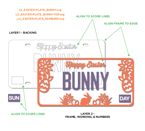 Easter License Plates - Laser Cut Files - SVG – The Laser Shark