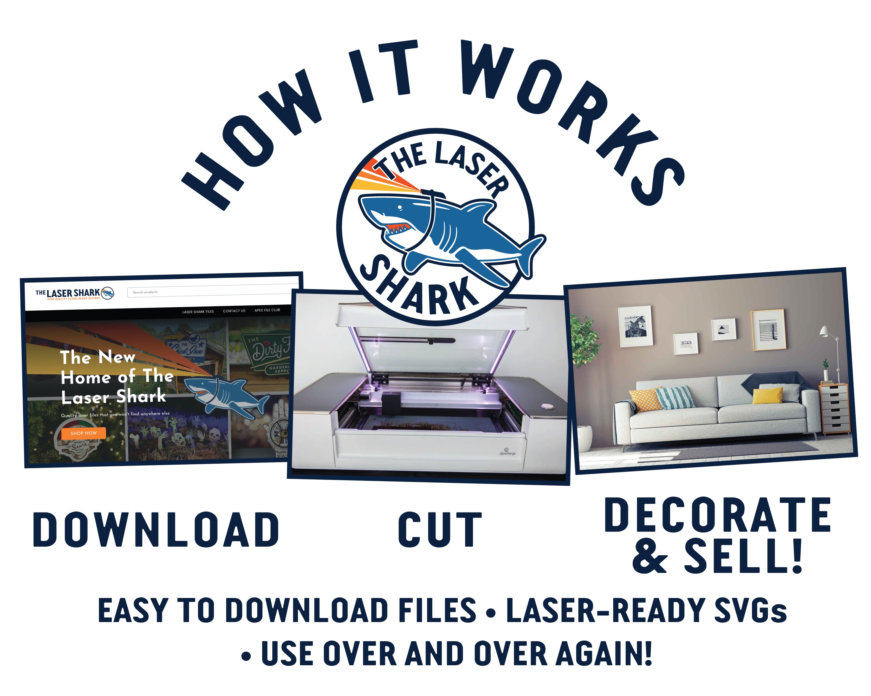 The Laser Shark - Premium Quality Laser Cut Files